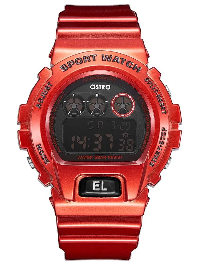 ASTRO Men's Digital Black Dial Watch - A21910-PPRB