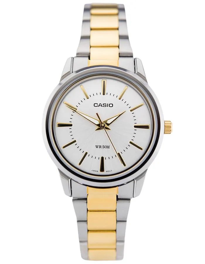 CASIO WoMens Analog White Dial Watch - LTP-1303SG-7A