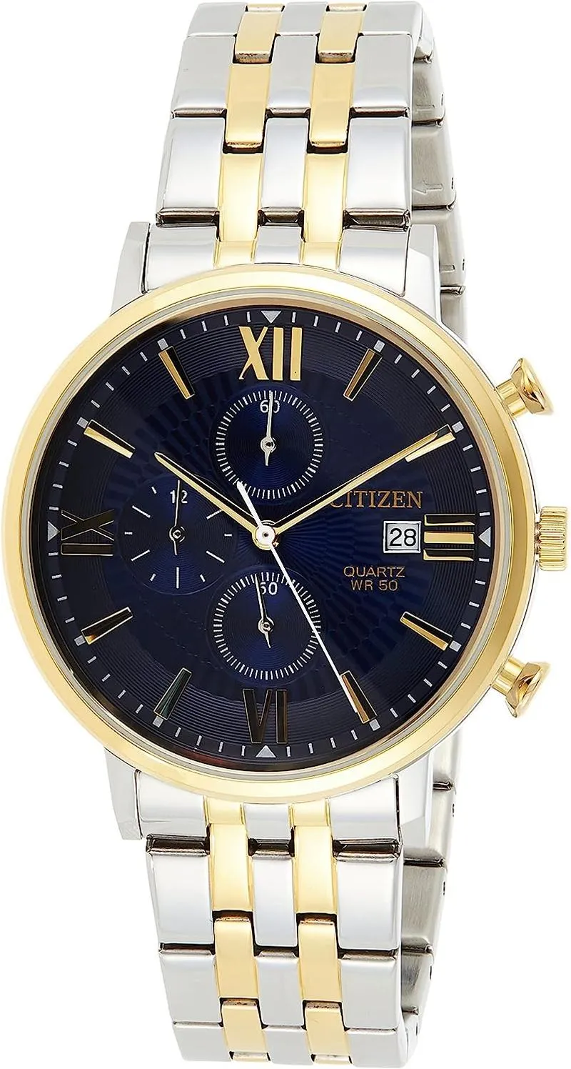 CITIZEN Mens Quartz Watch, Chronograph Display and Stainless Steel ...