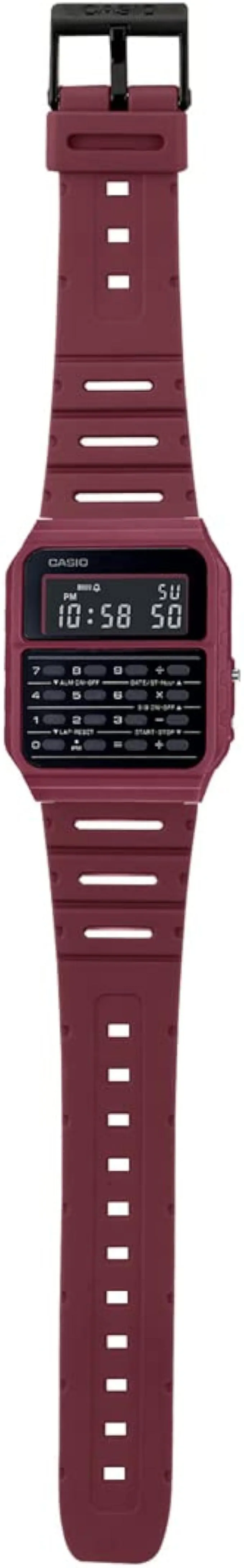 Casio CA-53WF-4B Calculator Red Digital Mens Watch