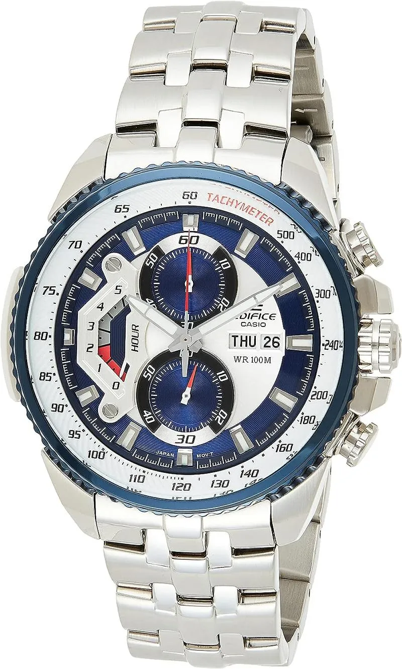 Casio Men Quartz WATCH, Analog Display And Stainless Steel Strap Ef ...