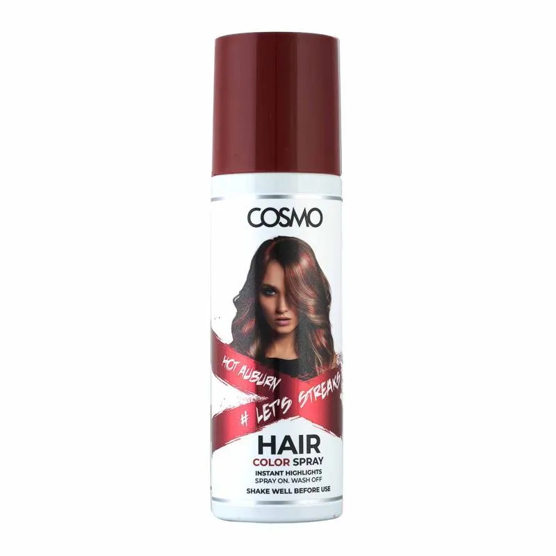 Cosmo Temporary Hair Colour Spray Hot Aubury 100ML
