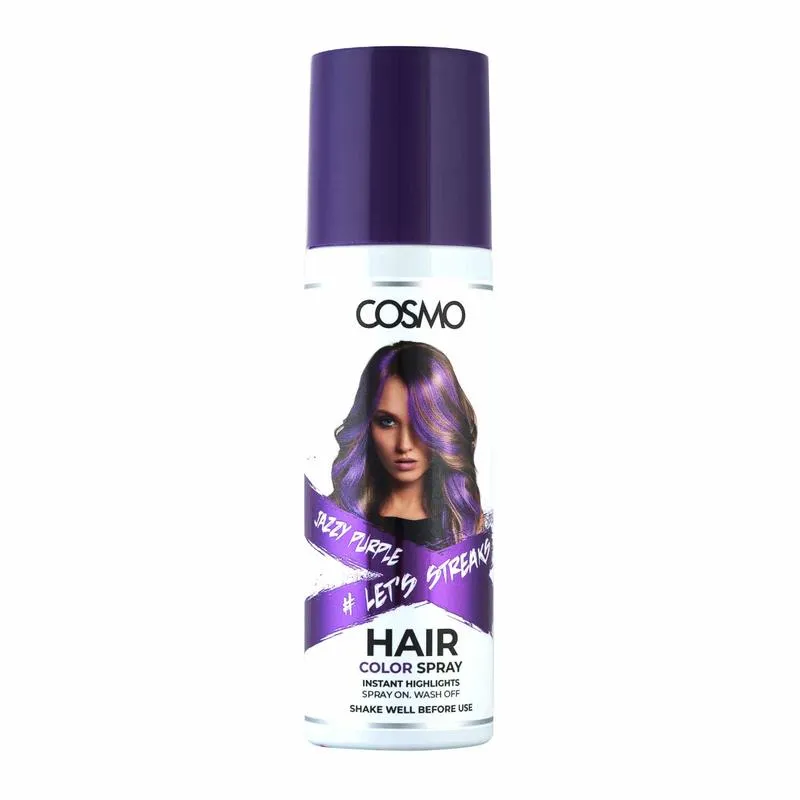 Cosmo Temporary Hair Colour Spray Jazzy Purple 100ML
