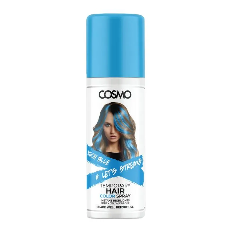 Cosmo Temporary Neon Blue Hair Color Spray 100ML