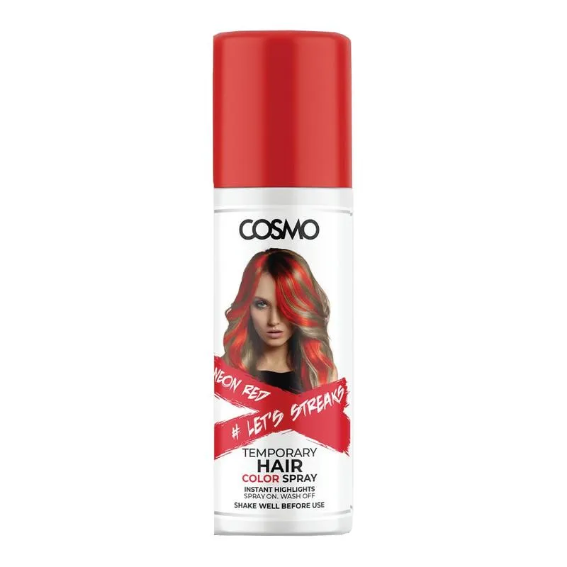 Cosmo Temporary Neon Red Hair Color Spray 100ML