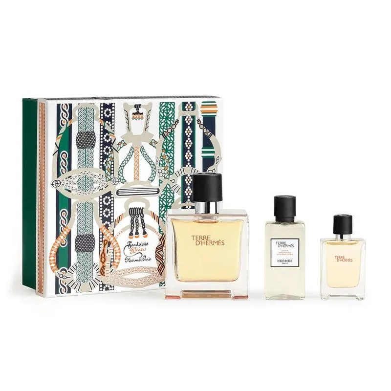 Hermes Terre D'Hermès Parfum For Men 75ML Set | V Perfumes UAE
