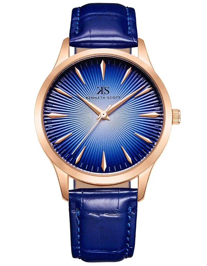 Kenneth Scott Men's Blue Dial Analog Watch - K22016-RLNN