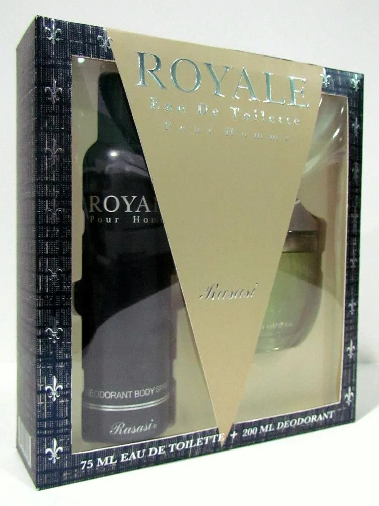 Buy Rasasi Gift Set - Royale Men + Deo Spray EDT For Men