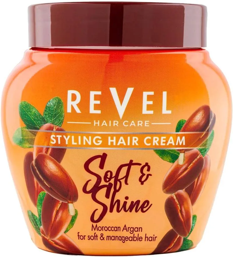 Revel Soft & Shiny Styling Hair Cream Moroccan Argan 400ML