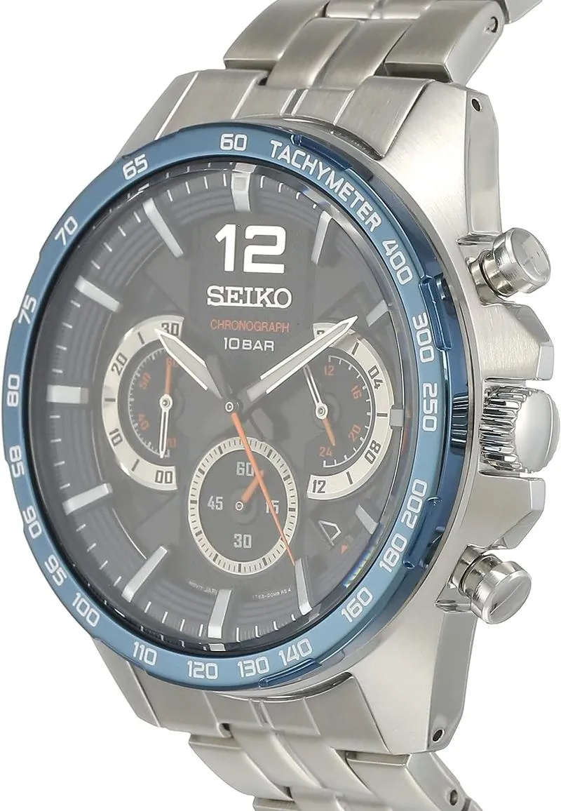 SEIKO Dress Chronograph Men WATCH SSB430P1, Silver, Silver