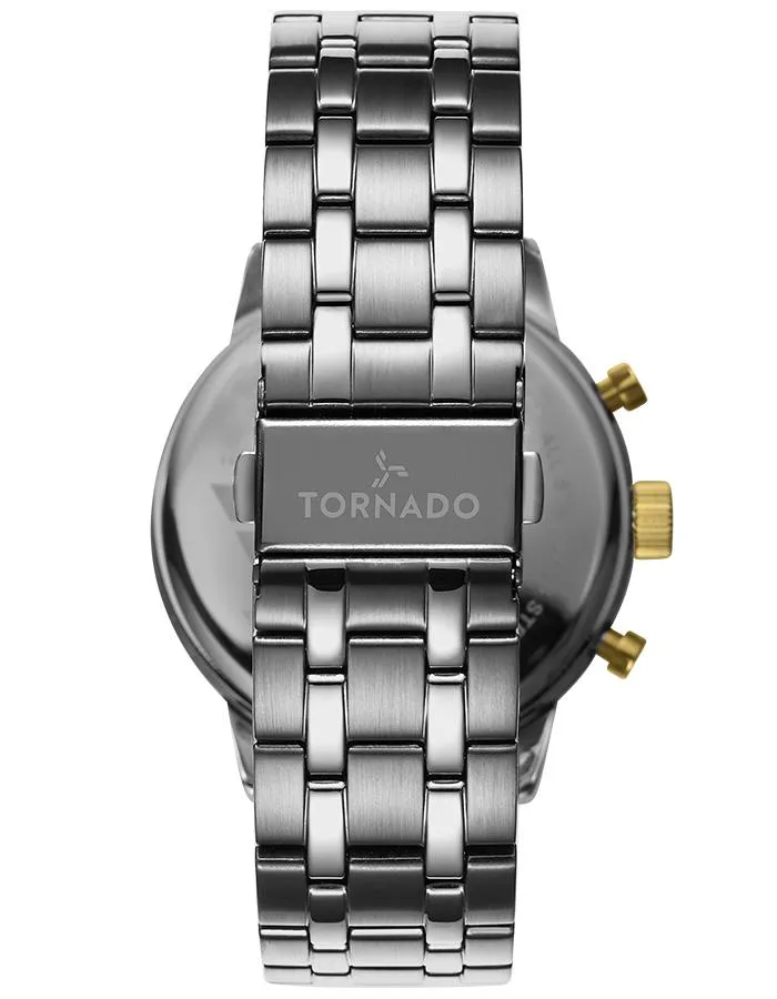 Tornado Men's Chronograph Green Dial Watch - T6102-SBSH