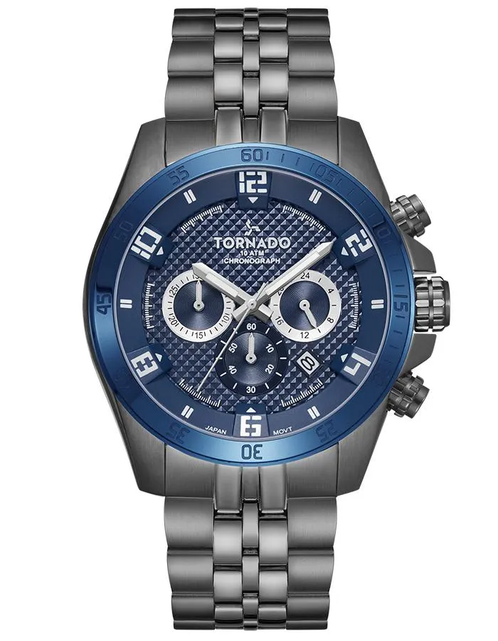 Tornado Spectra Men's Chronograph Blue Dial Watch - T3149B-XBXL