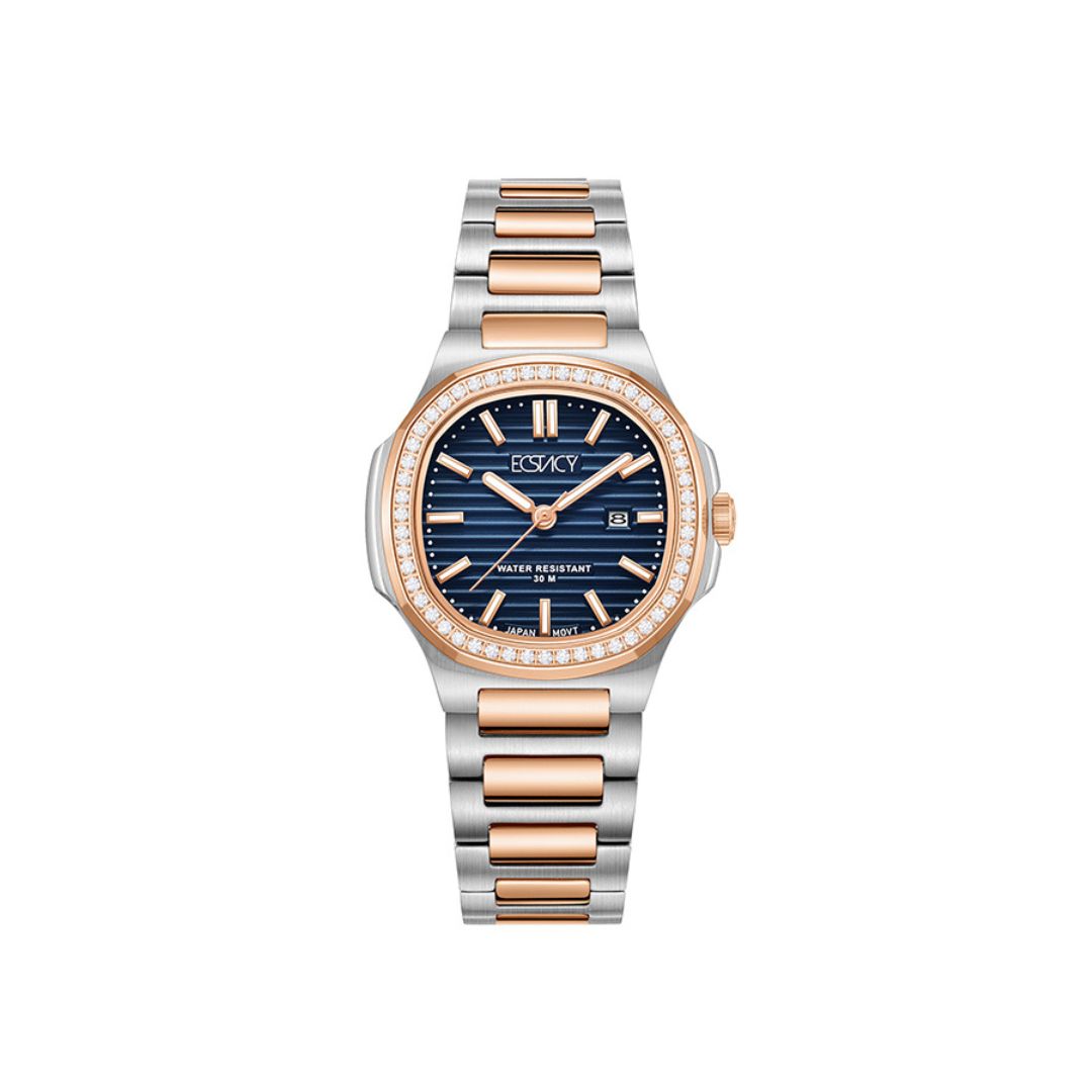 Ecstacy Analog Blue Dial Watch E24505 KBKN For Women | V Perfumes UAE